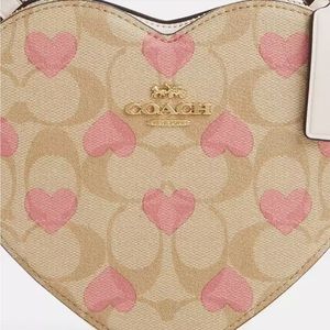 Coach | Bags | Heart Crossbody In Signature Canvas With Heart Print ...